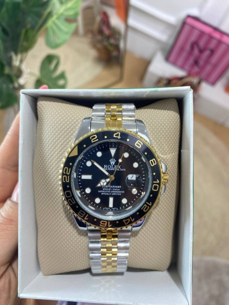 Rolex Submariner Gold Gümüş Erkek Kol Saati S600 En Uygun Fiyatlarla
